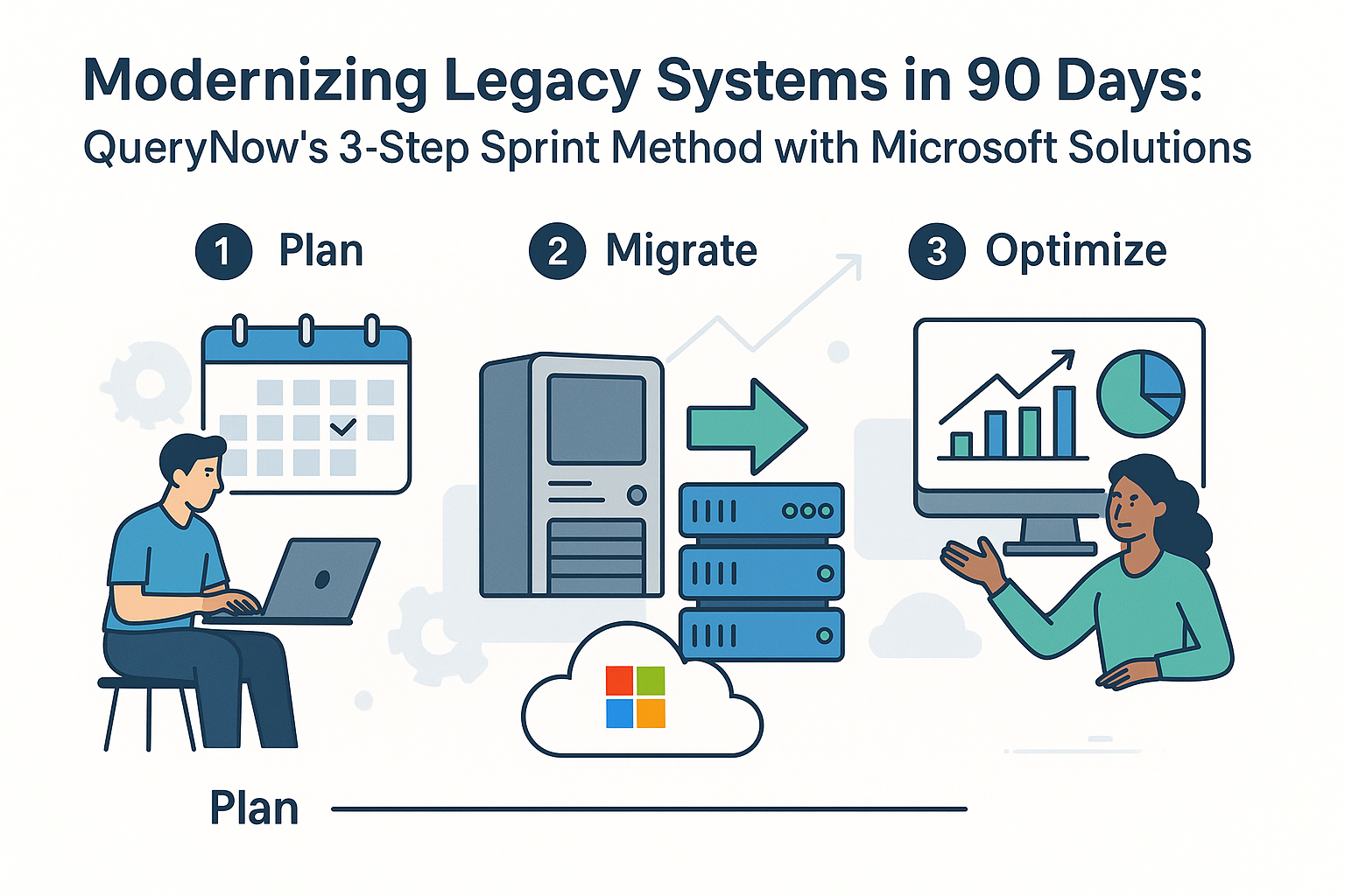 Modernizing Legacy Systems in 90 Days: QueryNow’s 3-Step Sprint Method with Microsoft Solutions